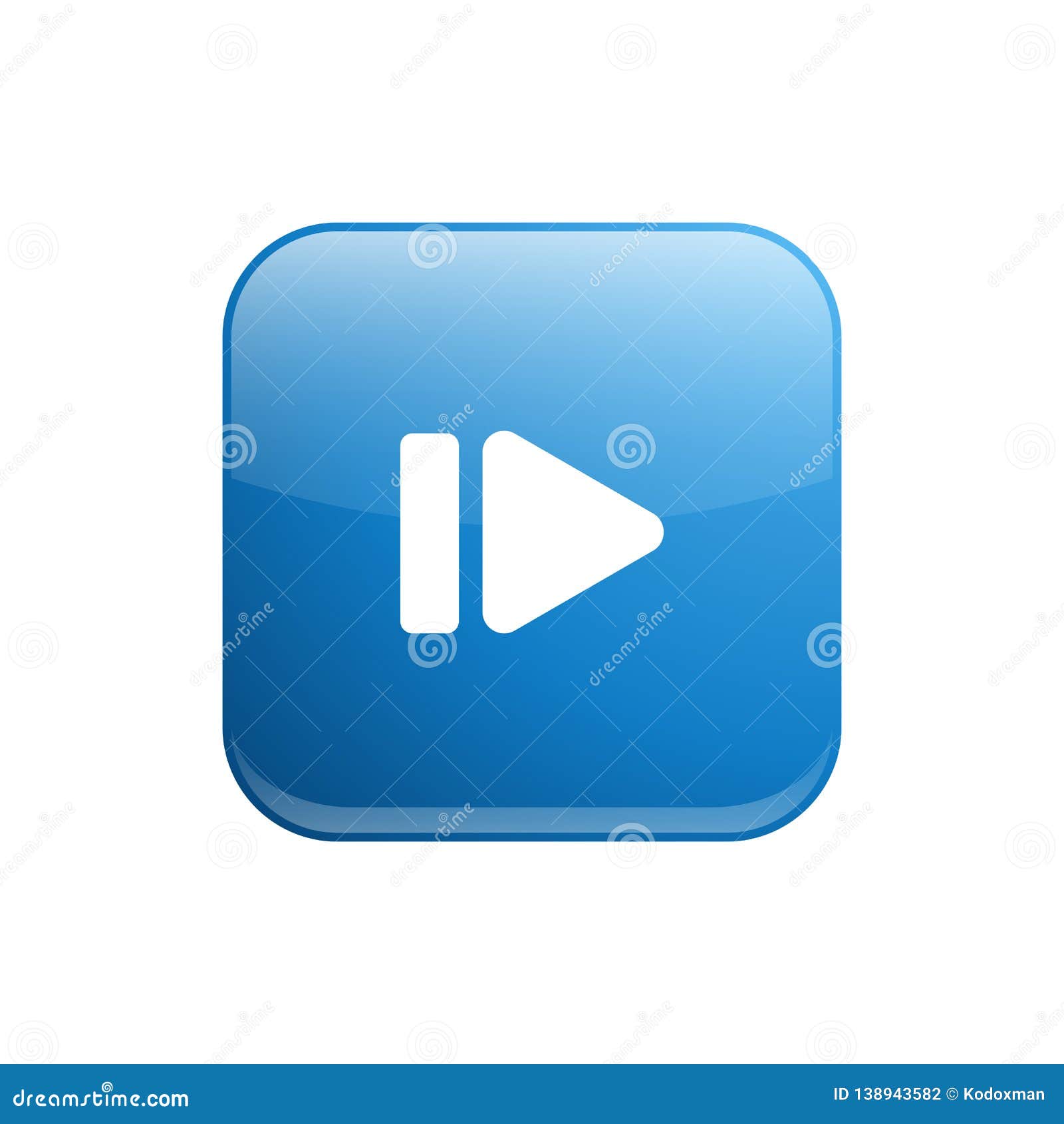 Modern Step Forward Icon Button Logo Stock Vector - Illustration of ...