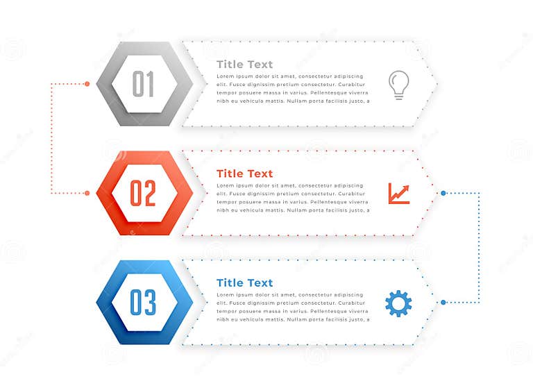 Modern 3 Step Infographic Chart Template for Business Presentation ...