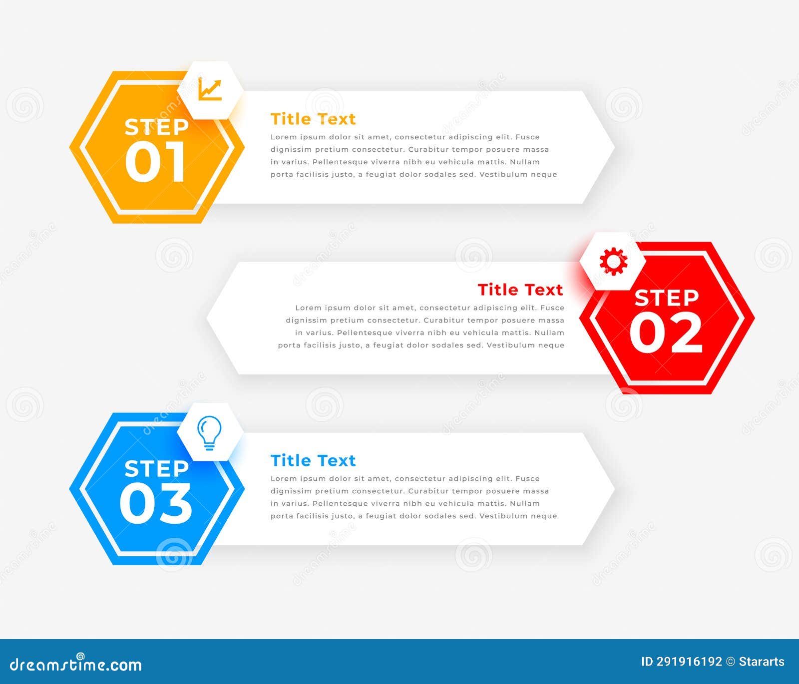 Modern 3 Step Infographic Timeline Layout for Corporate Presentation ...