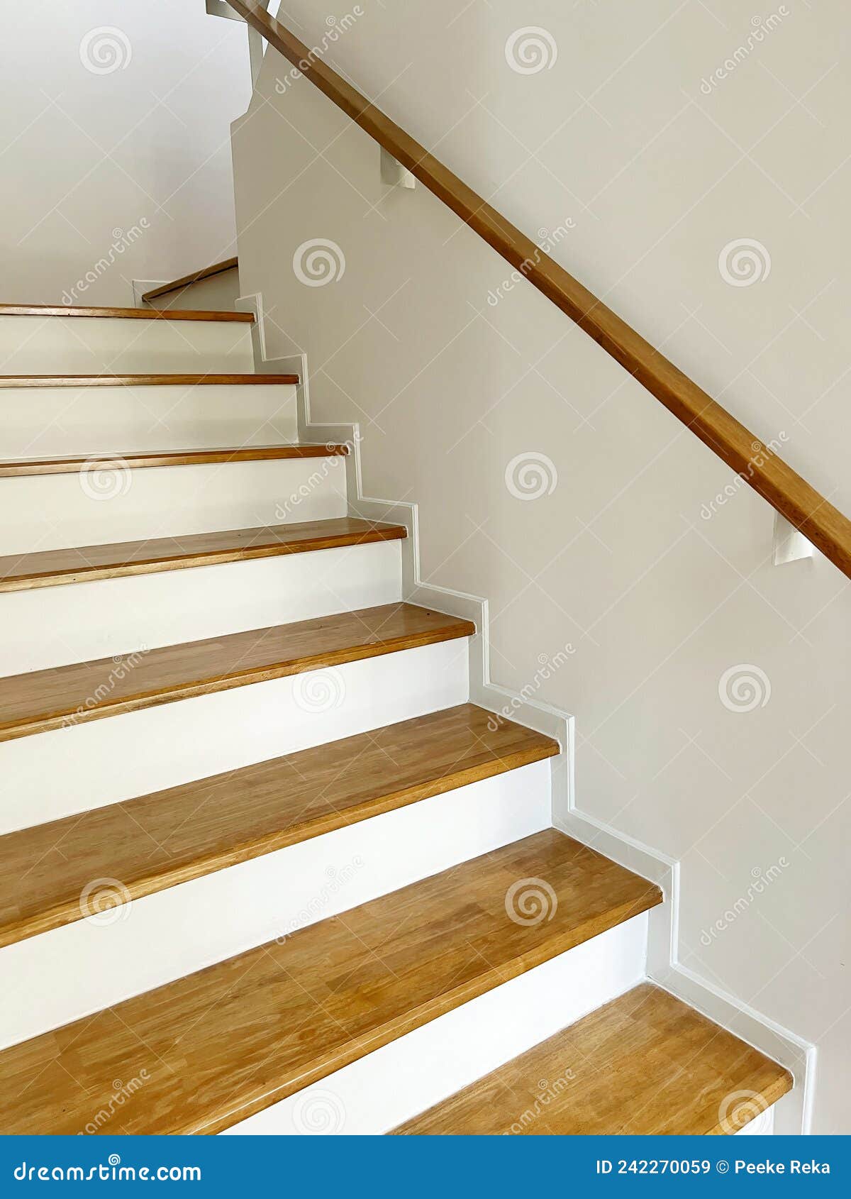 Modern Step Wooden Stairs of House Stock Image - Image of home, asia ...