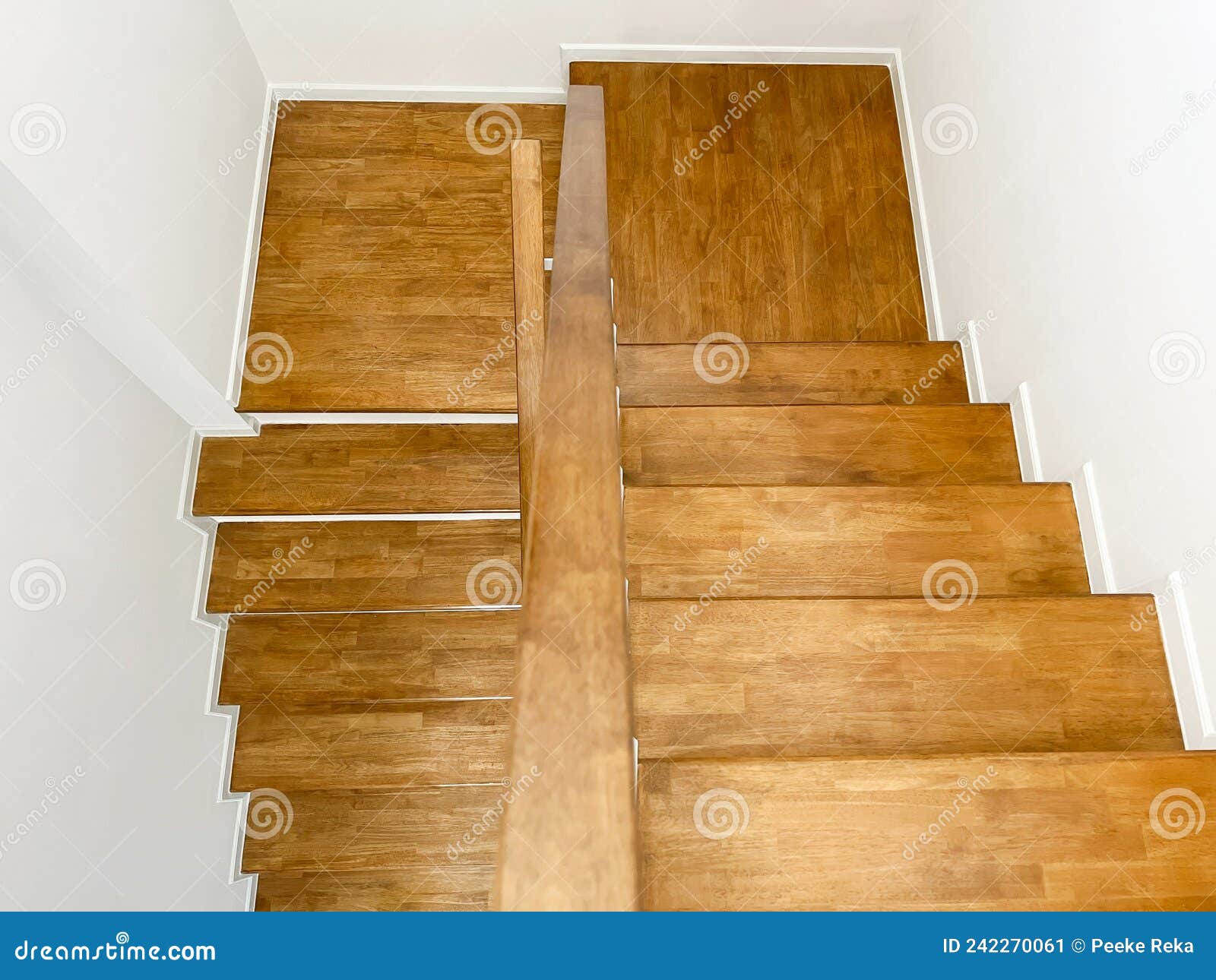 Modern Step Wooden Stairs of House Stock Image - Image of construction ...
