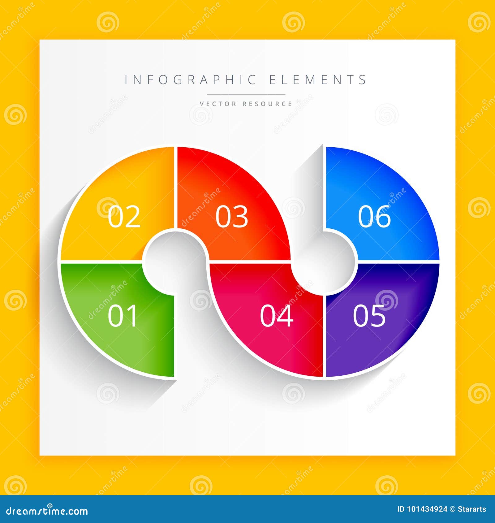 Modern 4 Steps Cycle Chart Infographics Elements. Vector Illustration ...