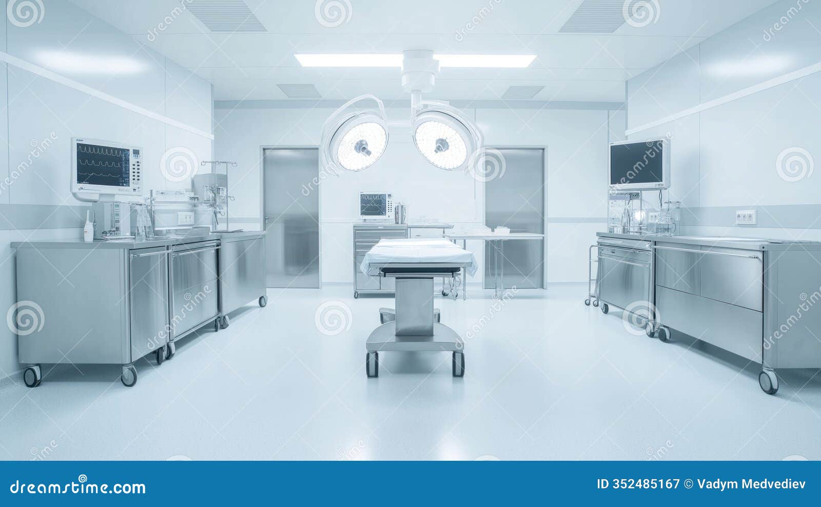 A Modern, Sterile Medical Imaging Room With A Futuristic MRI Machine ...