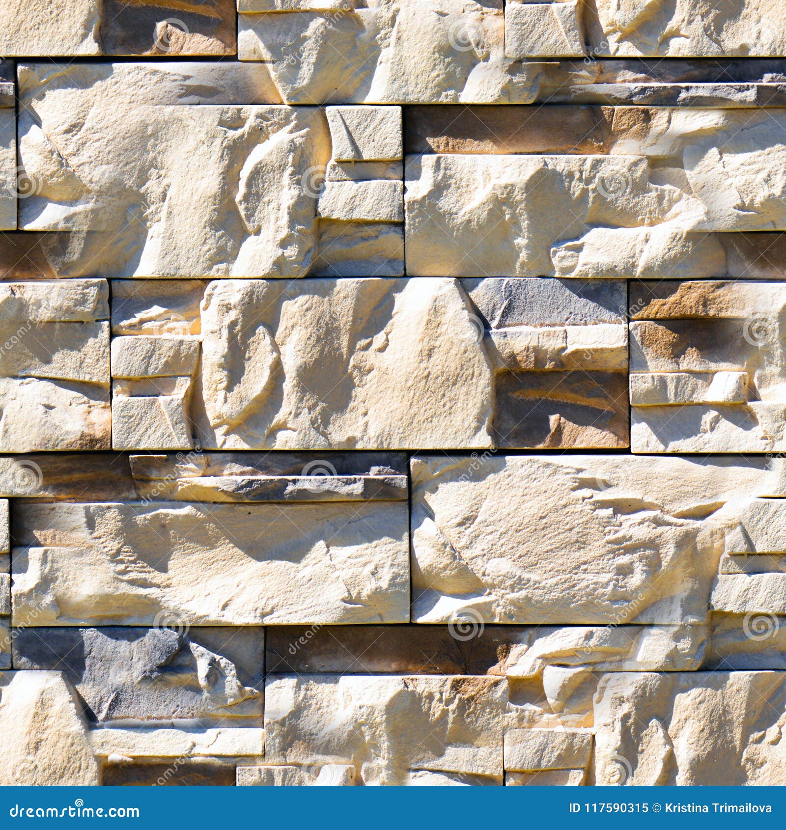 Modern Stone Brick Wall Background. Seamless Decorative Stone Texture ...