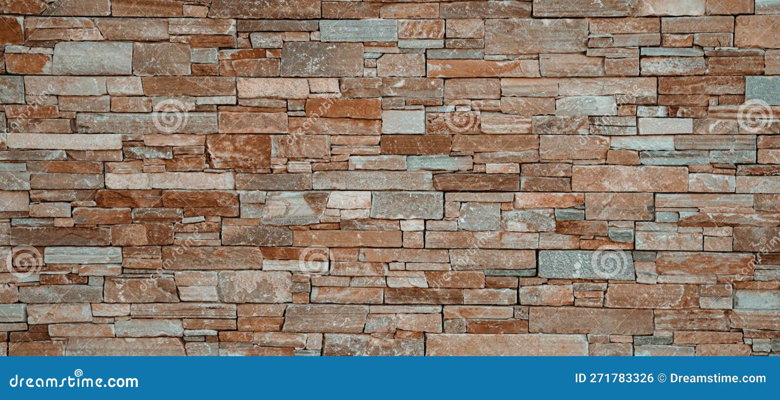 Modern Stone Brick Wall Surface Background. Brown Masonry Wall of ...