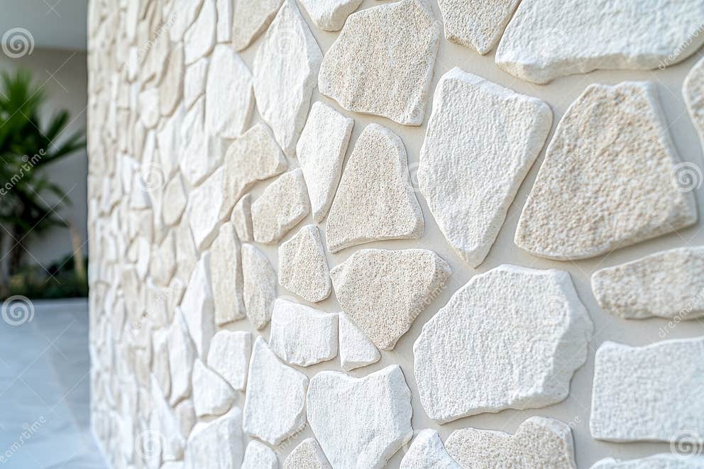 Modern Stone Cladding Creating a Textured Wall Design Stock Image ...