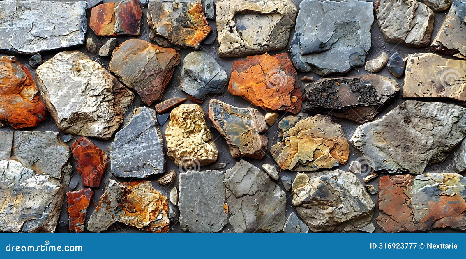 Modern Stone Floor Texture - Symmetrical Top View Stock Illustration ...