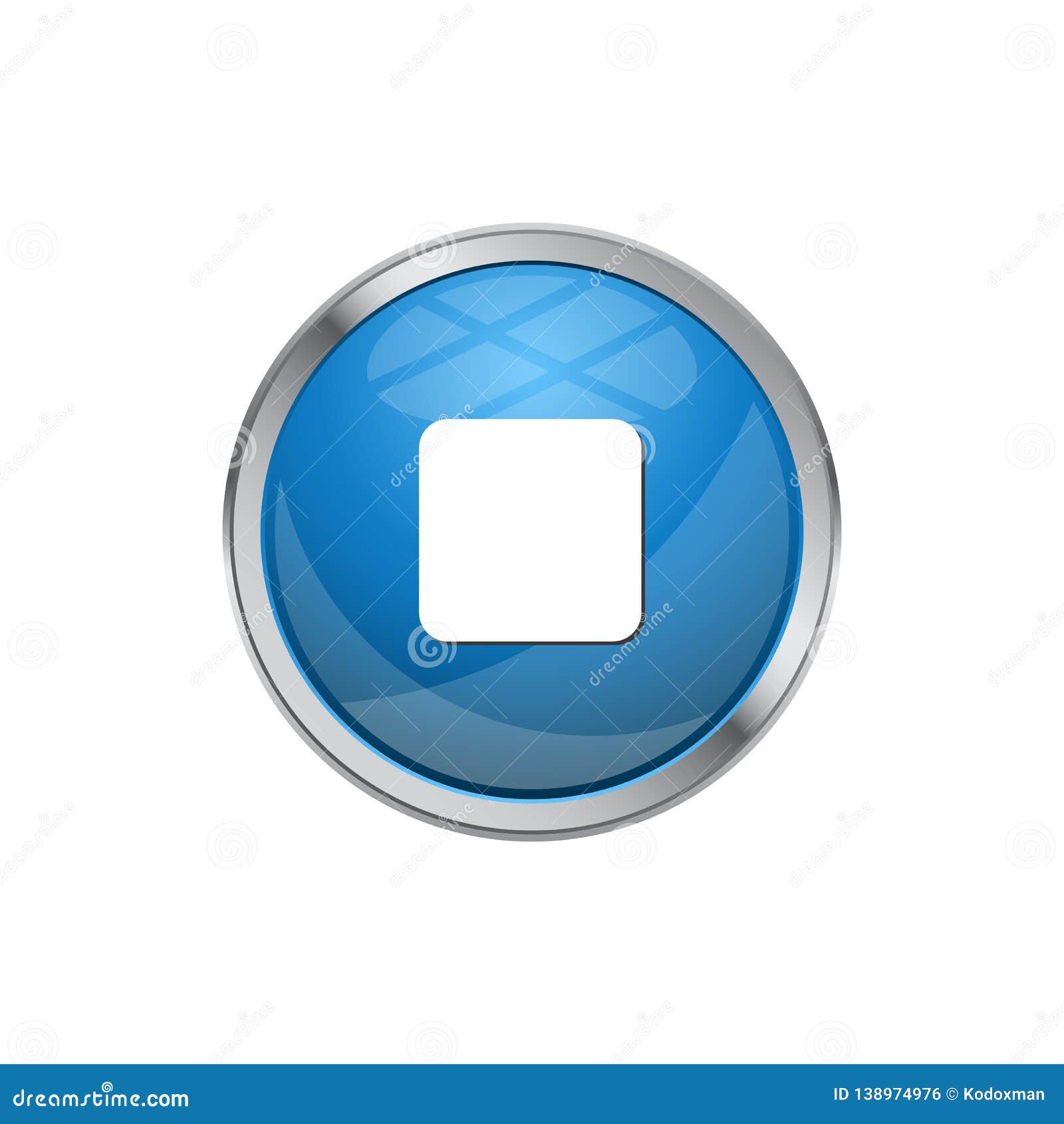 Modern Stop Icon Button Logo Stock Vector - Illustration of technology ...