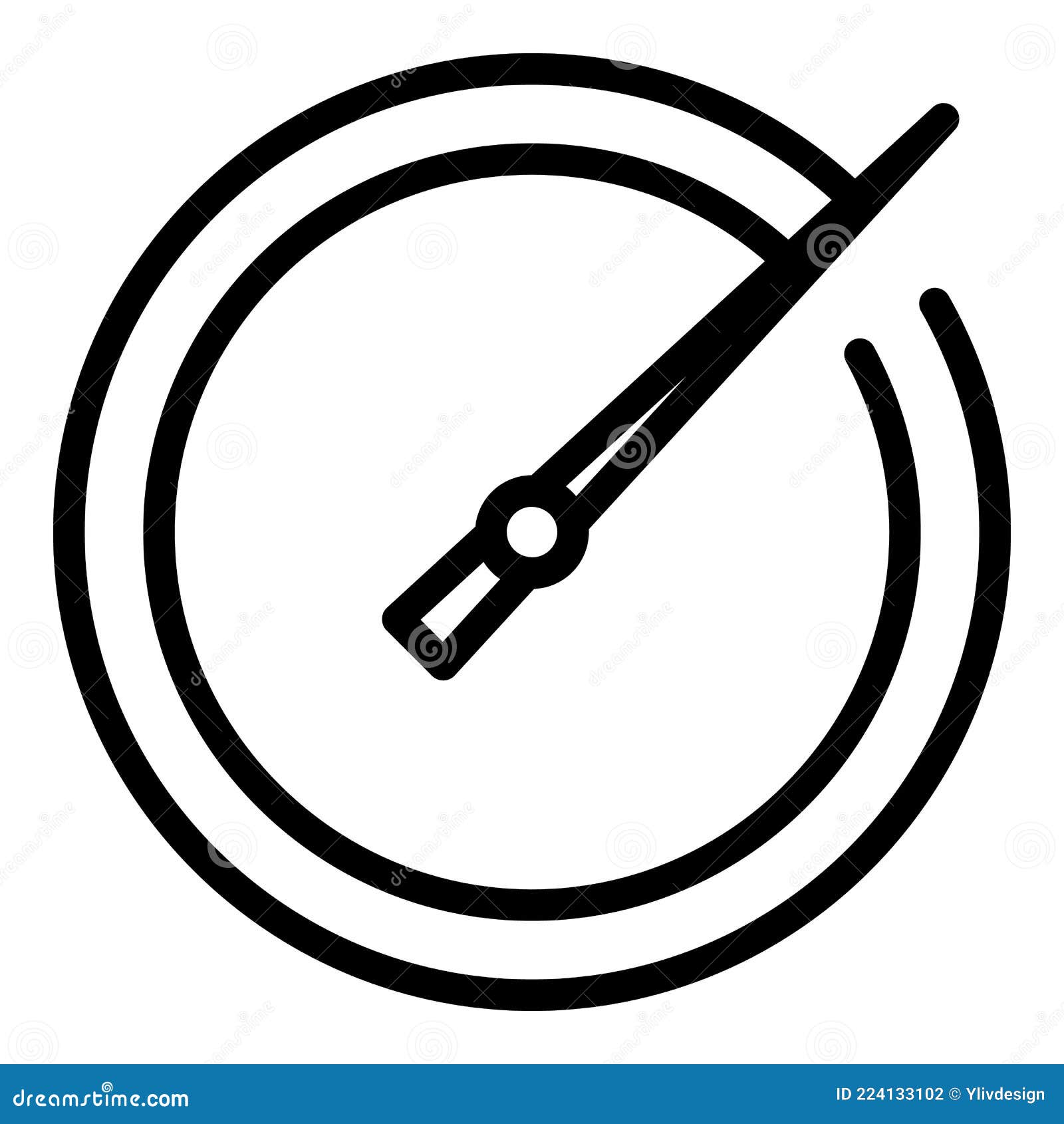 Modern Stopwatch Icon Outline Vector. Timer Clock Stock Vector ...