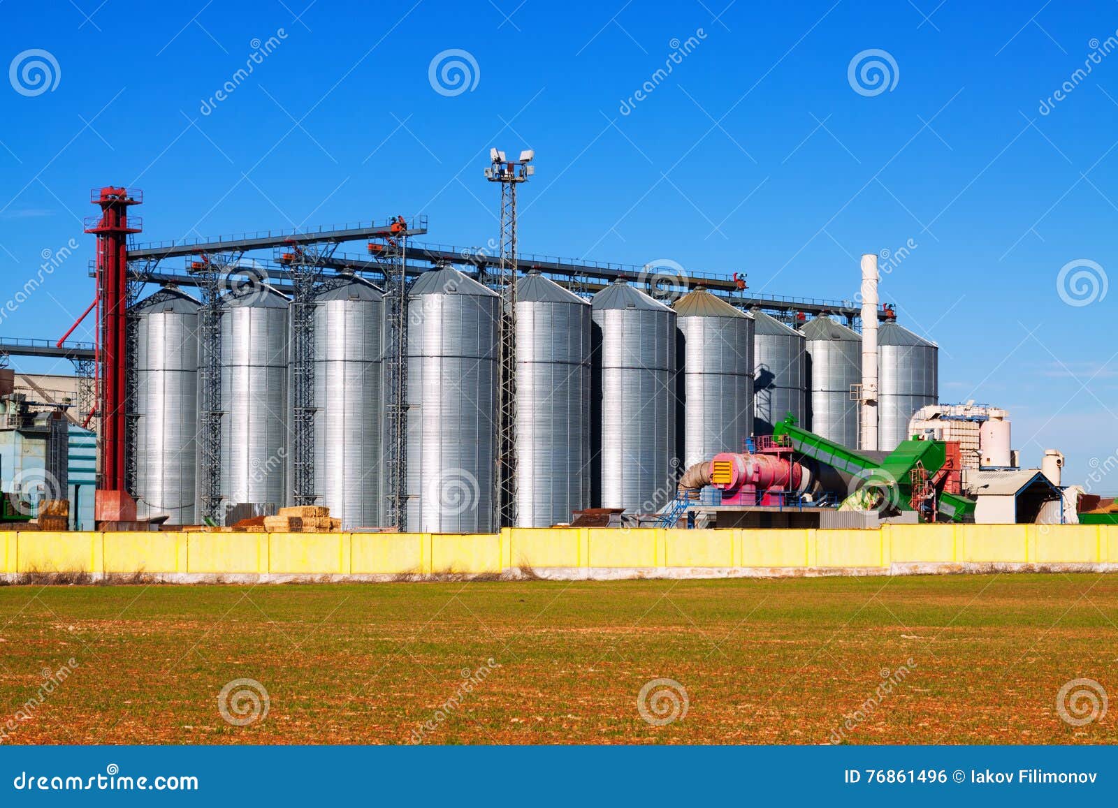 Modern Storage Buildings Under Clear Sky Stock Photo - Image of ...