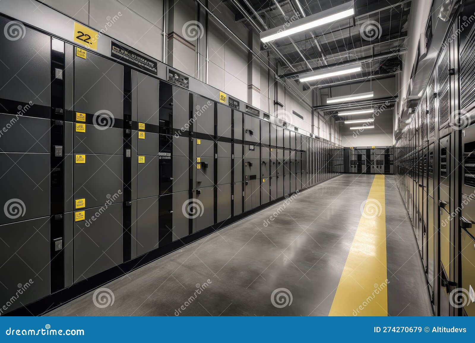 Modern Storage Center with Advanced Security Features and High-tech ...