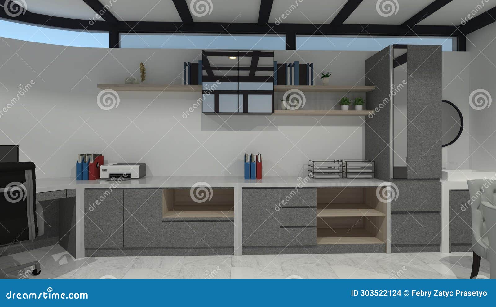 Modern Storage Compartment Design and Shelving Rack Display Stock ...