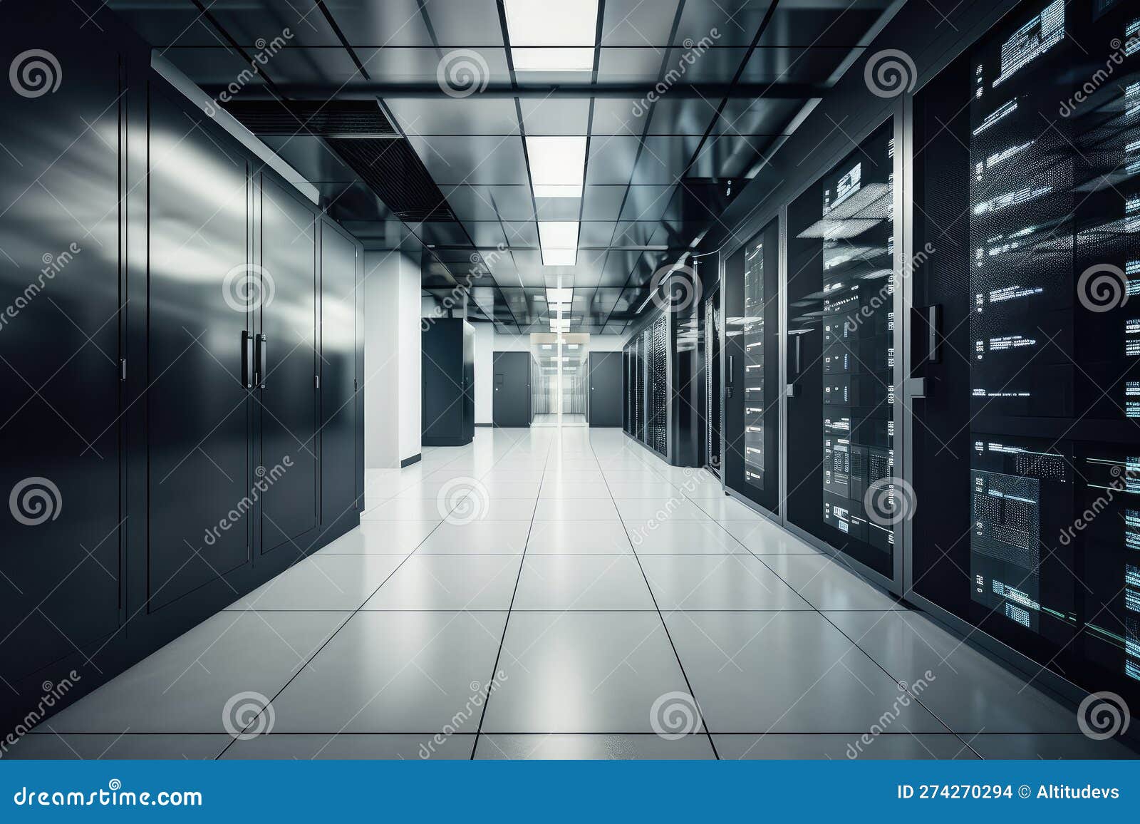 Modern Storage Data Center with Sleek and Futuristic Design, Featuring ...