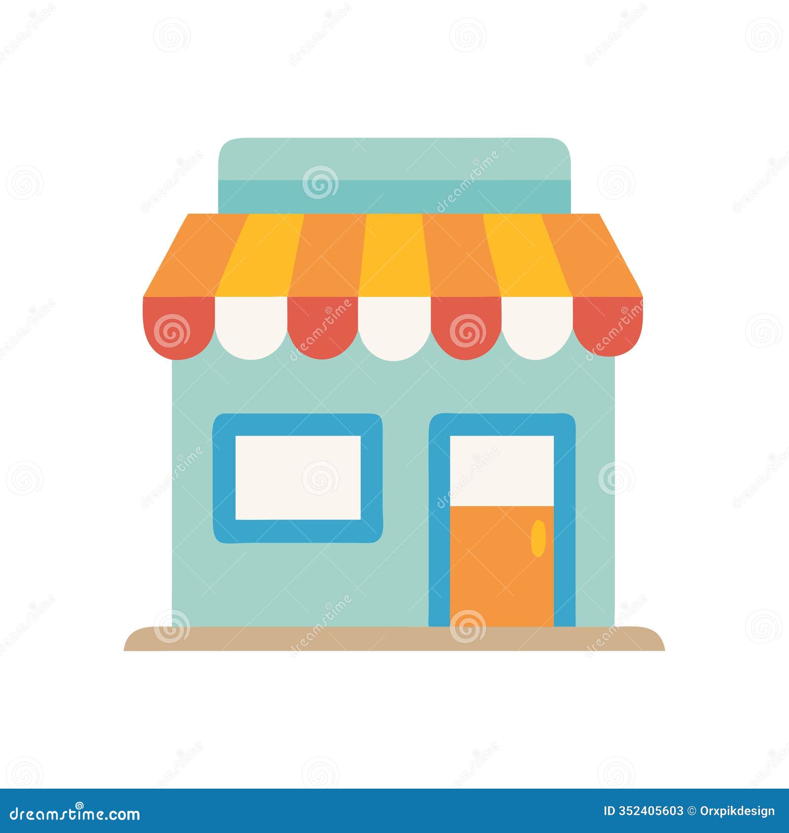 Storefront Icon, Cartoon Style Vector Illustration | CartoonDealer.com ...