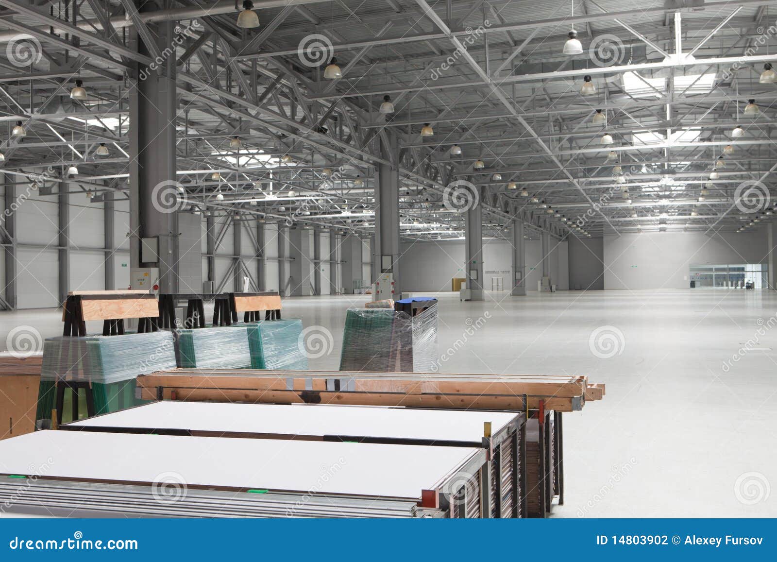 Modern storehouse stock photo. Image of large, light - 14803902