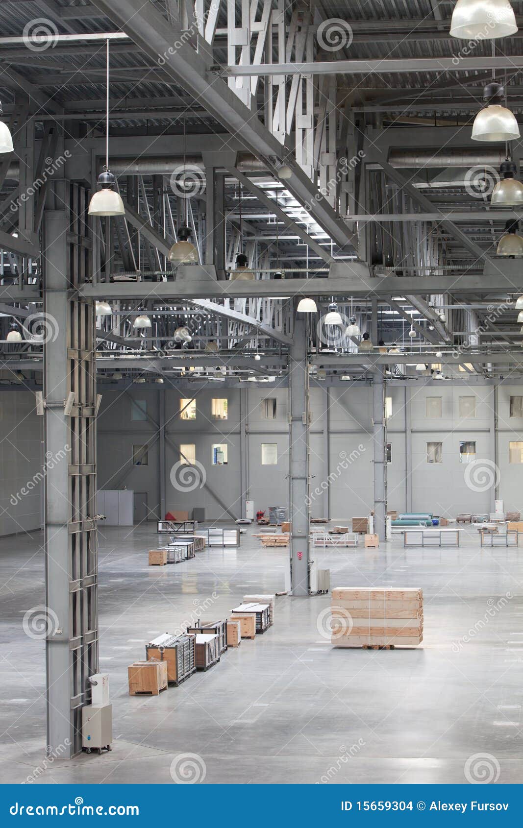Modern storehouse stock photo. Image of industry, large - 15659304
