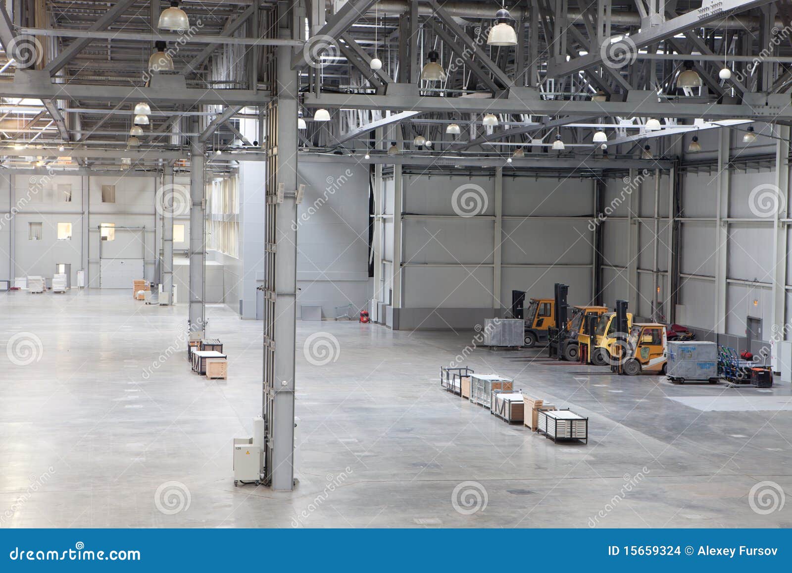 Modern storehouse stock photo. Image of color, perspective - 15659324
