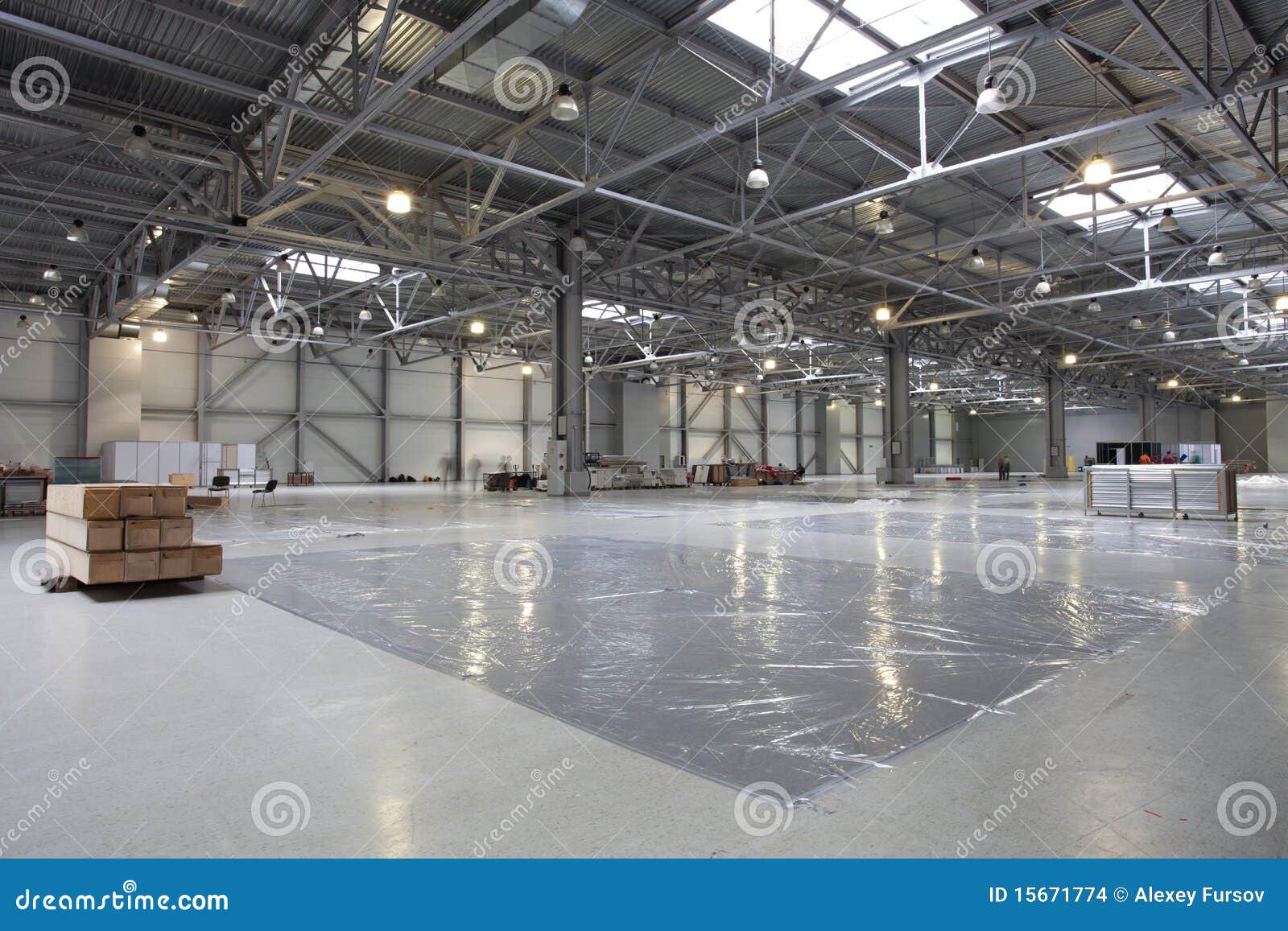 Modern storehouse stock photo. Image of color, background - 15671774