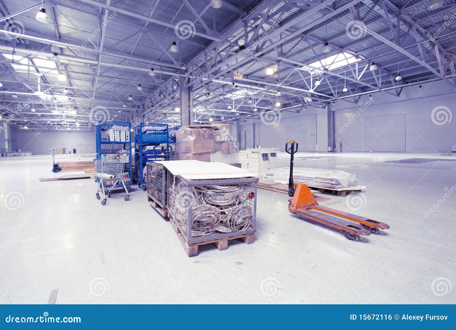 Modern storehouse stock photo. Image of indoors, built - 15672116