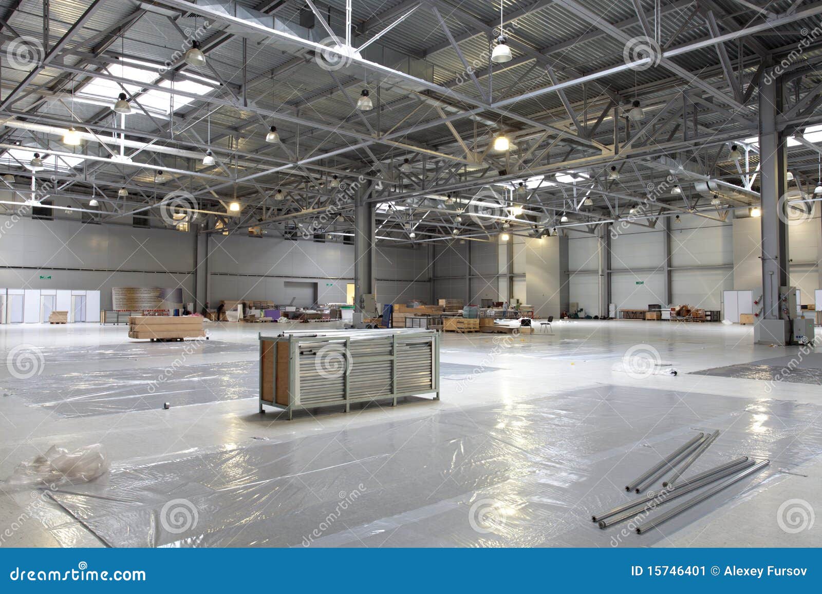 Modern storehouse stock image. Image of construction - 15746401