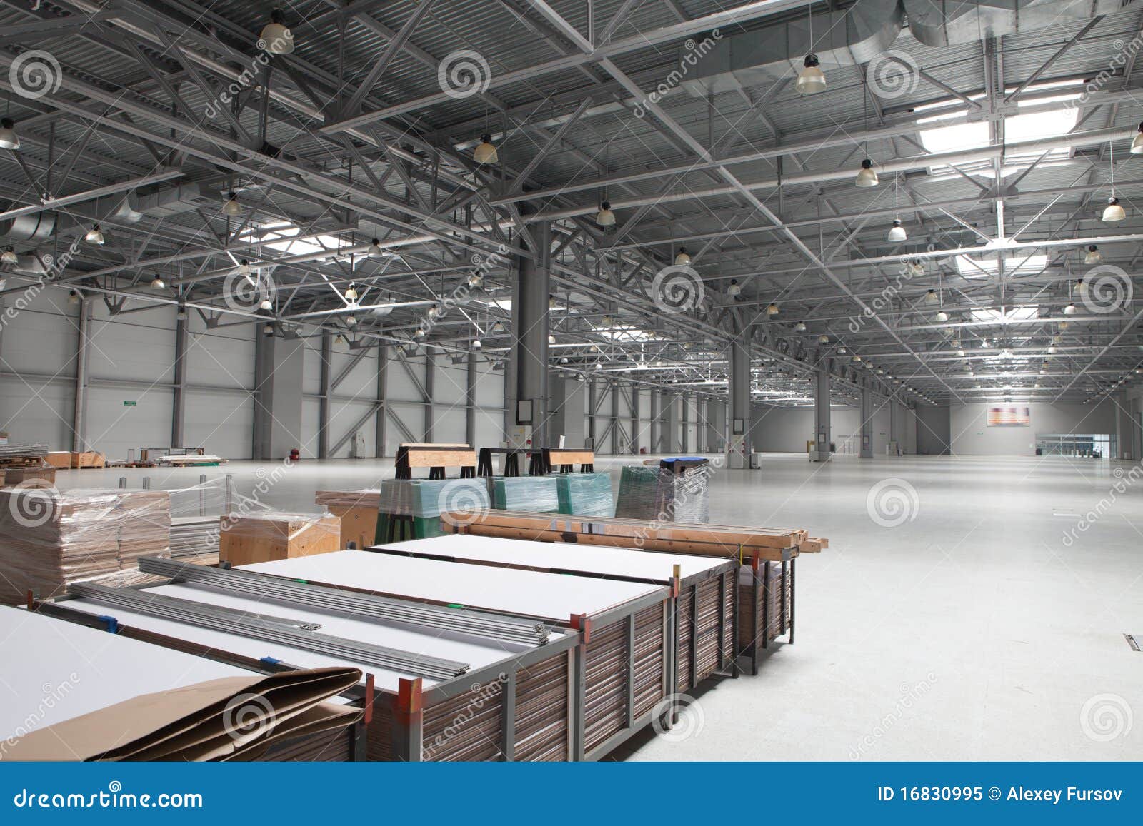 Modern storehouse stock image. Image of empty, goods - 16830995