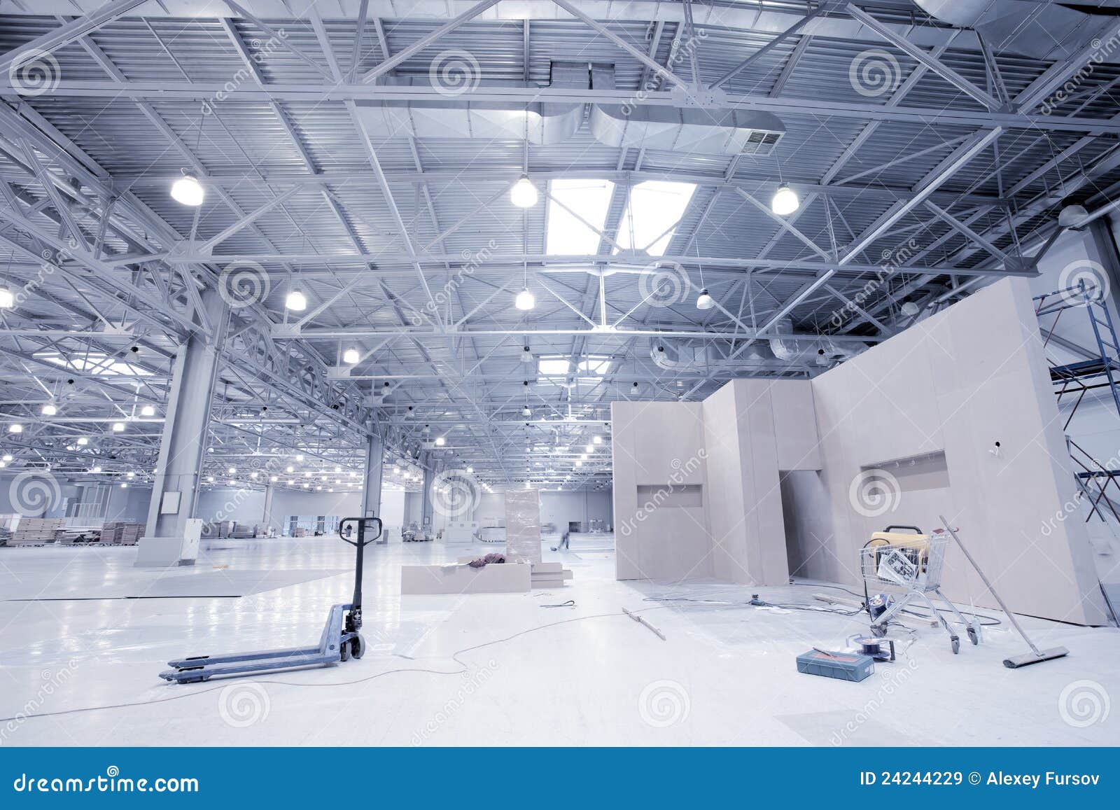 Modern storehouse stock image. Image of concept, room - 24244229
