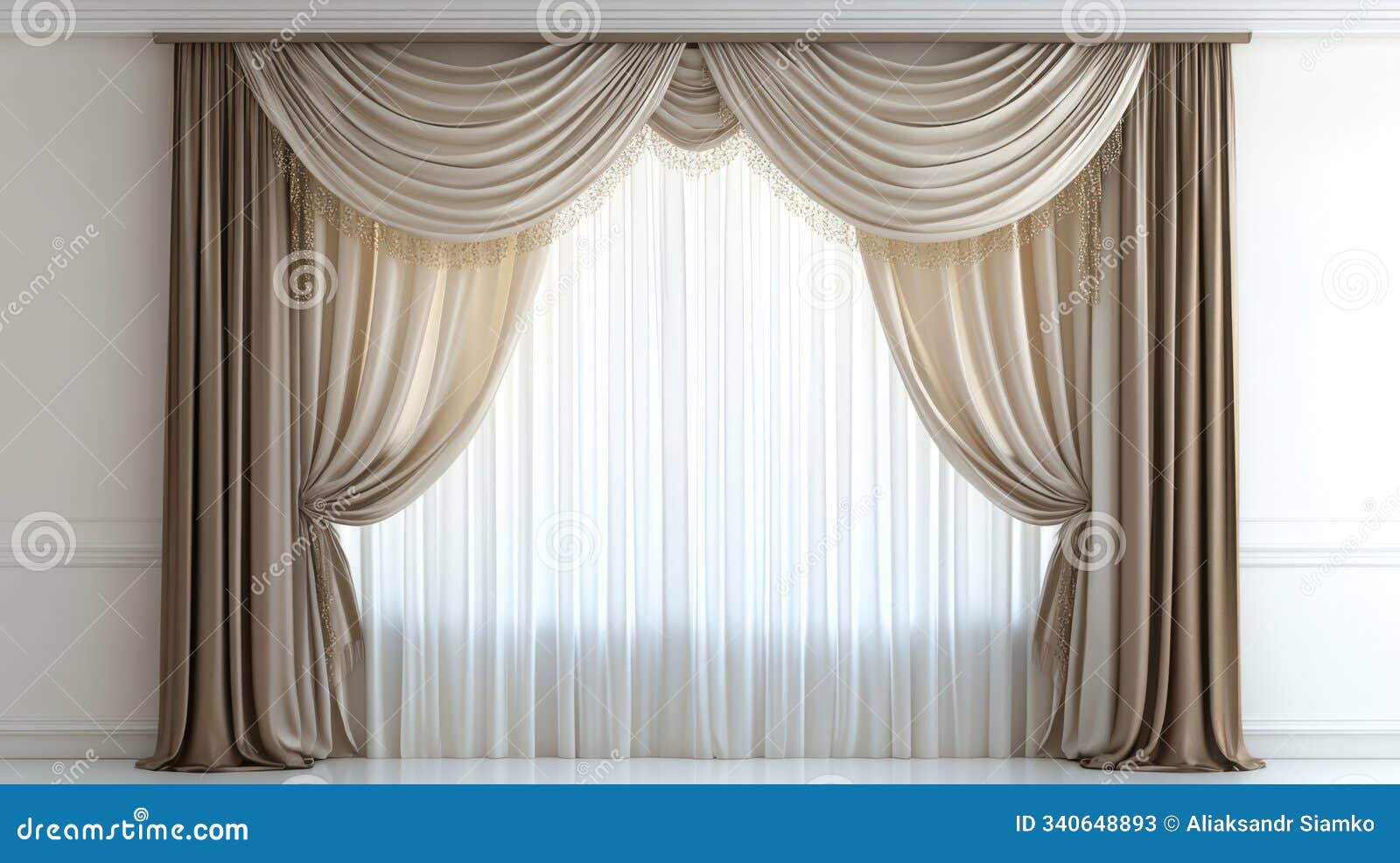 Modern Straight Curtains Isolated for Interior Design Concepts Stock ...