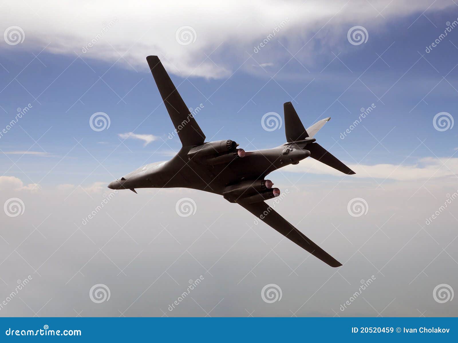 Modern strategic bomber stock image. Image of force, midair - 20520459