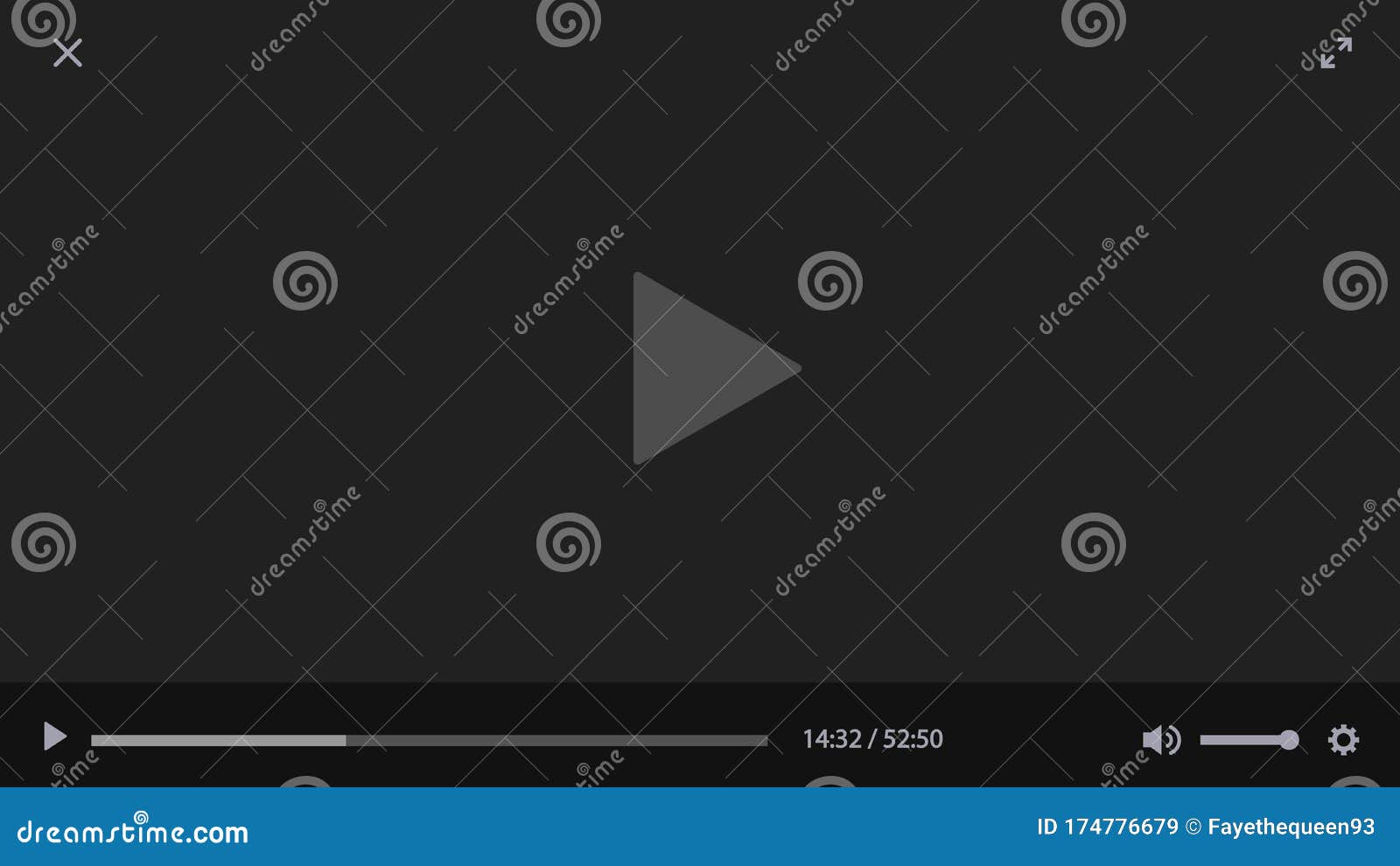 Modern Streaming Video Player in Flat Style. Stock Vector ...