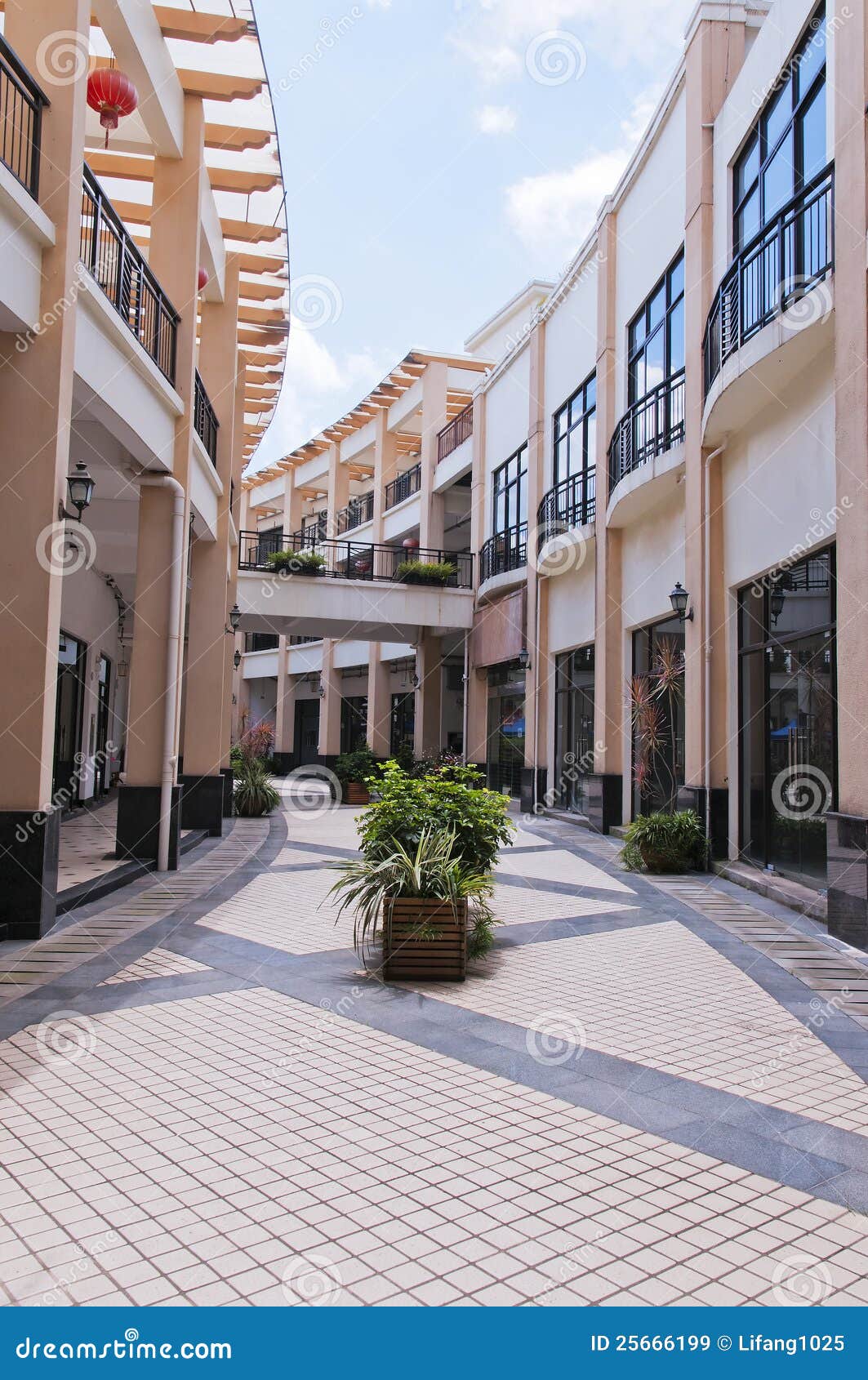 Modern street stock image. Image of building, real, district - 25666199