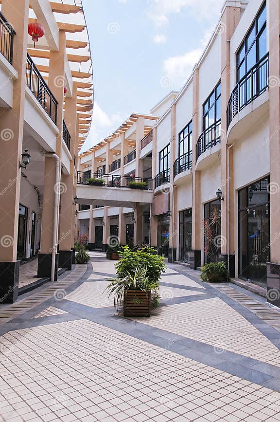 Modern street stock image. Image of building, real, district - 25666199