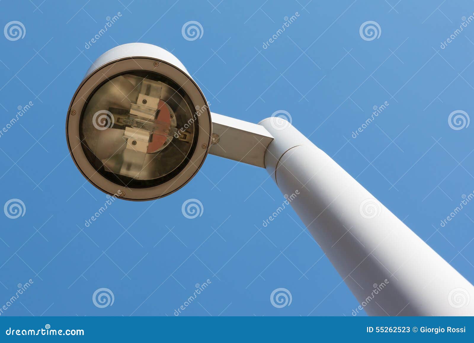 Modern Street Lantern with Blue Sky in Background Stock Image - Image ...