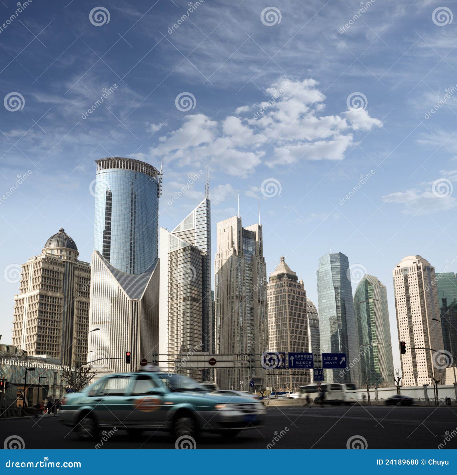 Modern Street Scenes in Shanghai Stock Photo - Image of central, motion ...