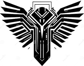 Modern Strict Logo Template of Abstract Hawk, Eagle Shape with Wings ...