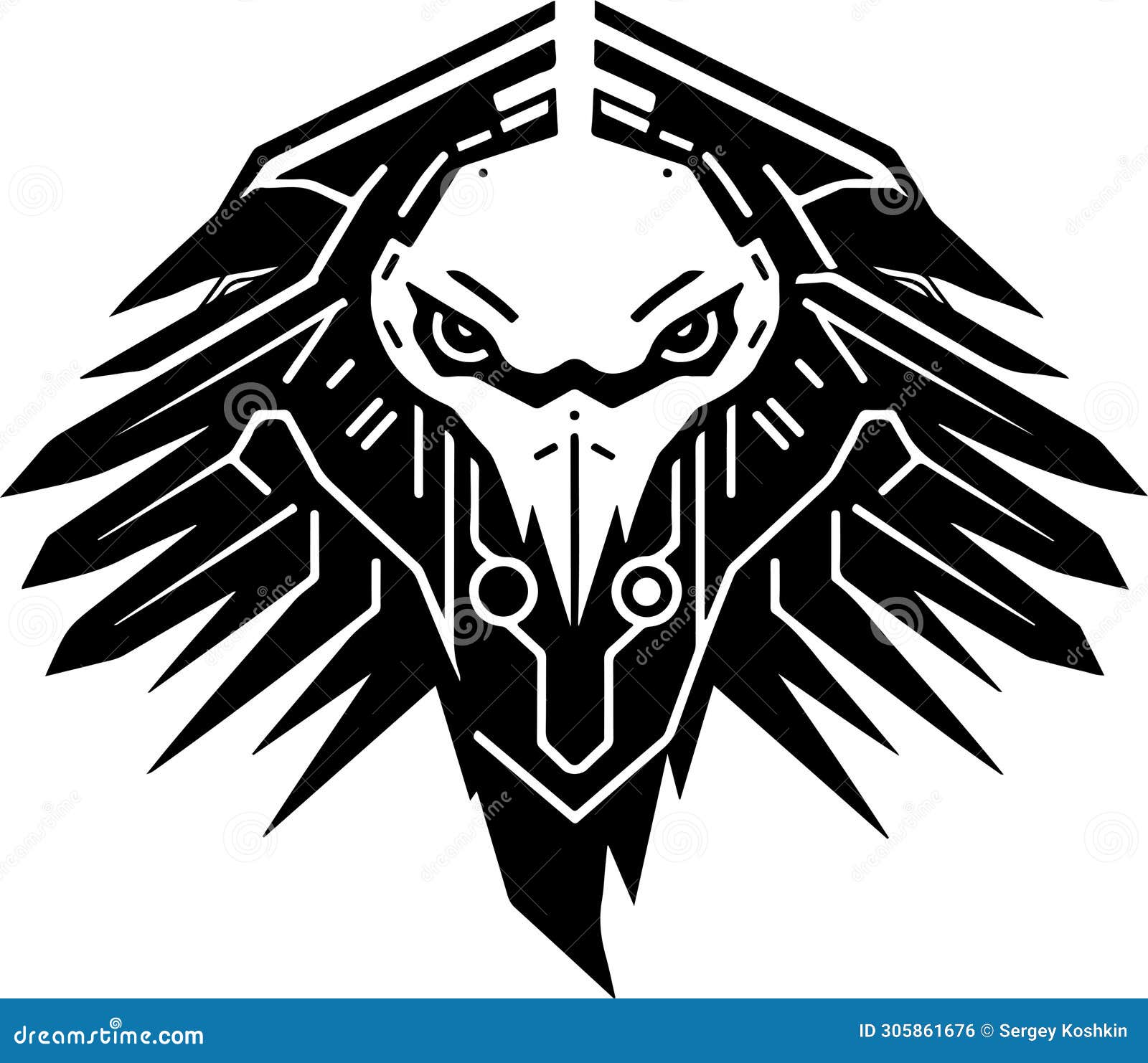Modern Strict Logo Template of Abstract Hawk, Eagle Shape with Wings ...