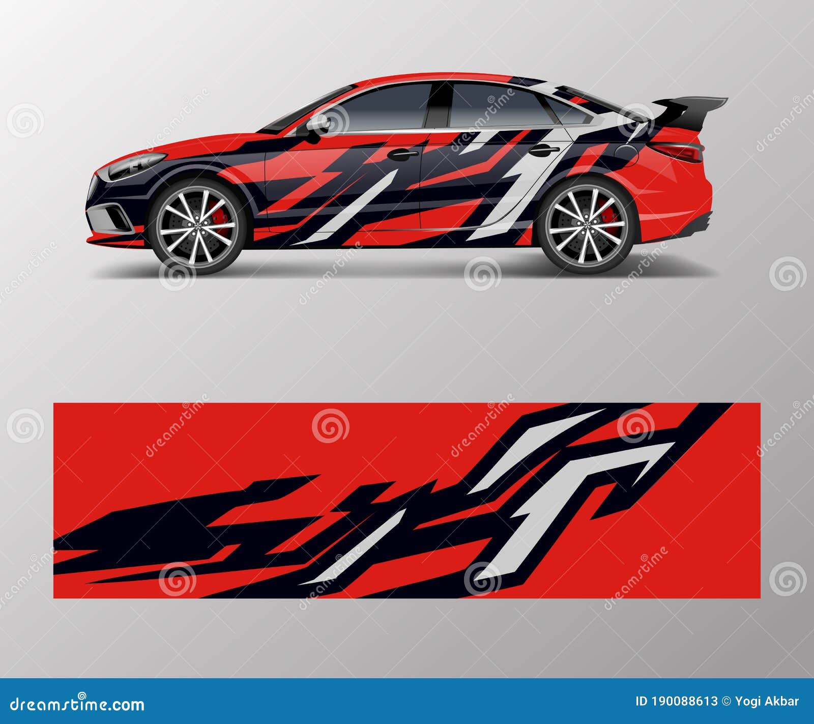 Modern Stripe for Racing Car Wrap, Sticker, and Decal Design Vector ...
