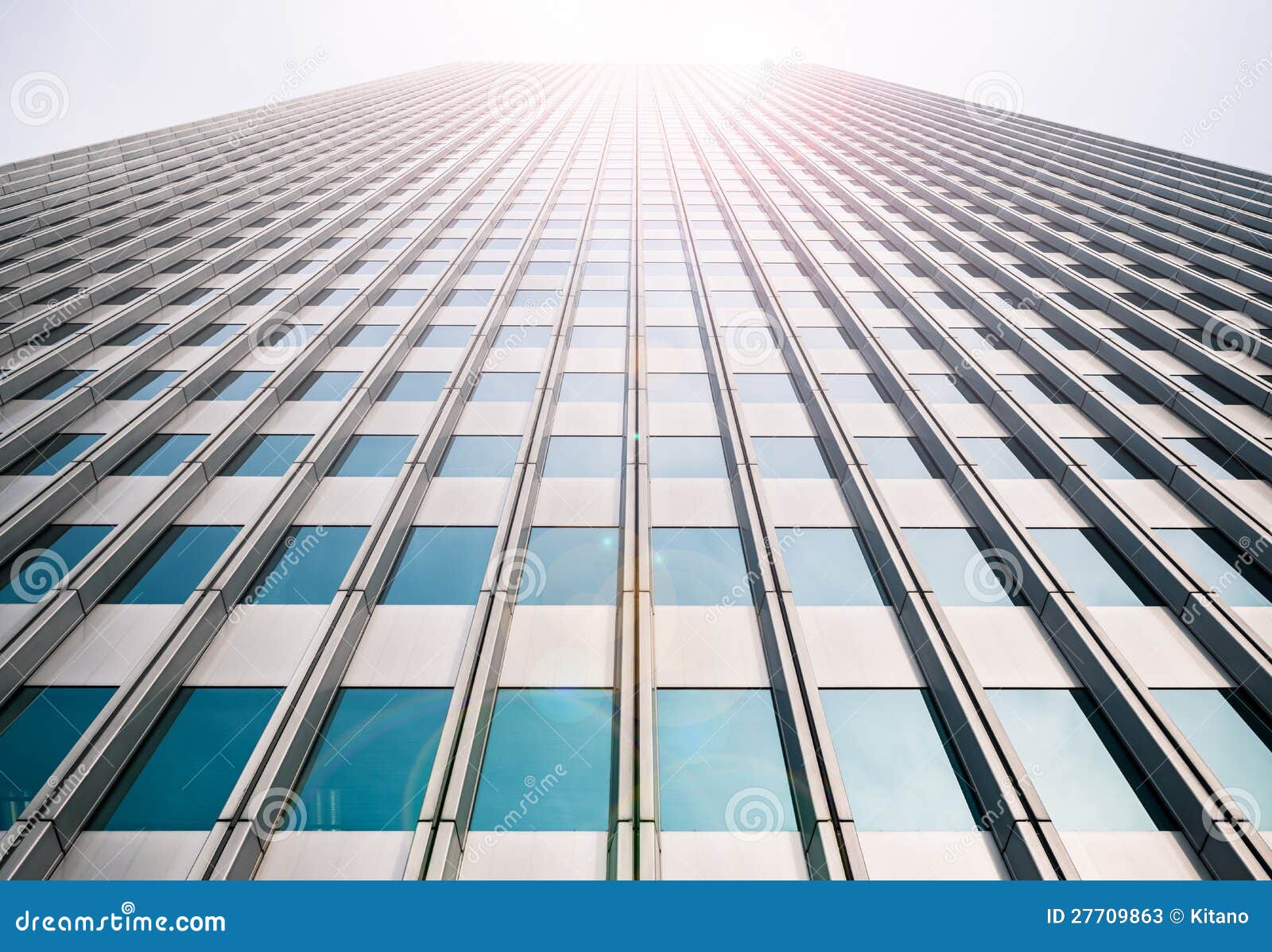 Modern Striped Skyscraper Facade Stock Image - Image of business ...