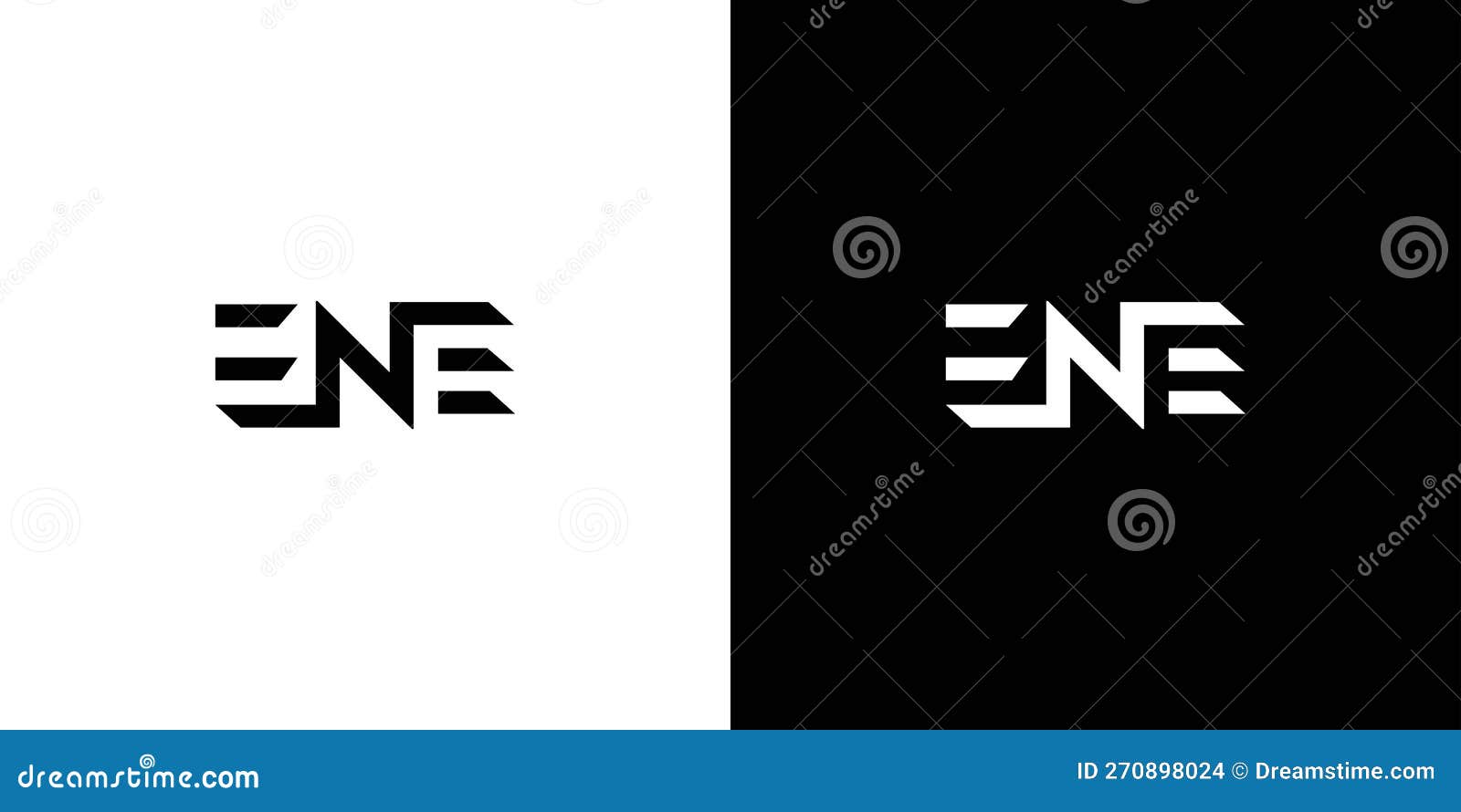 Modern and Sophisticated Letter ENE Initials Logo Design Stock Vector ...