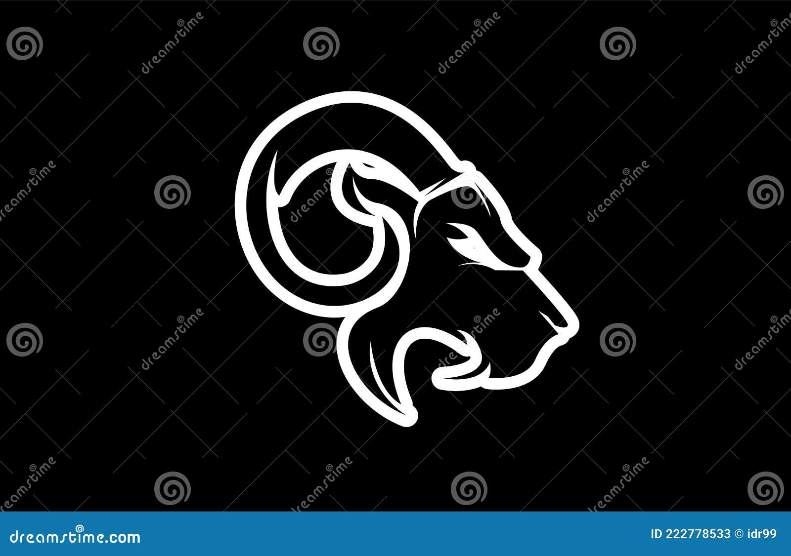 Modern Strong Head Sheep Logo Stock Vector - Illustration of sign, milk ...