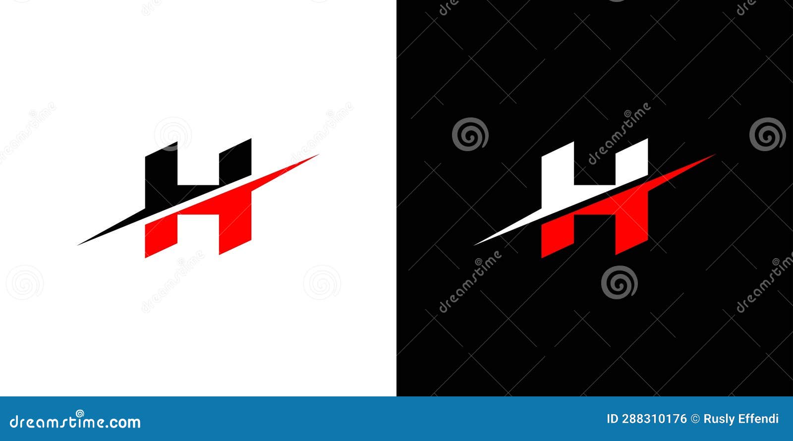 Modern and Strong H Logo Design Stock Illustration - Illustration of ...