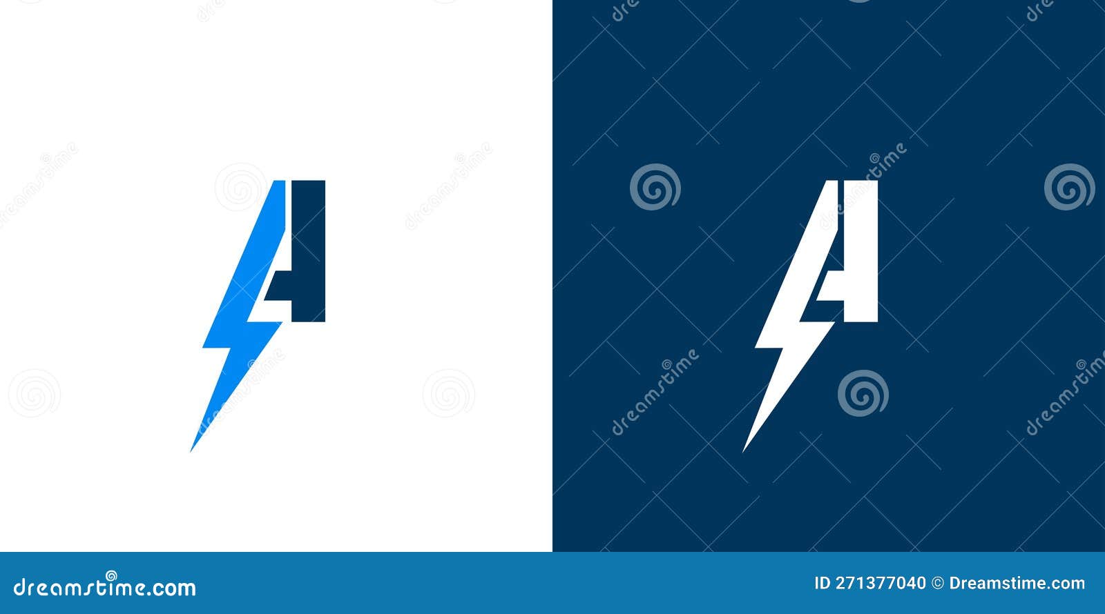 Modern and Strong a Lightning Logo Design Stock Vector - Illustration ...