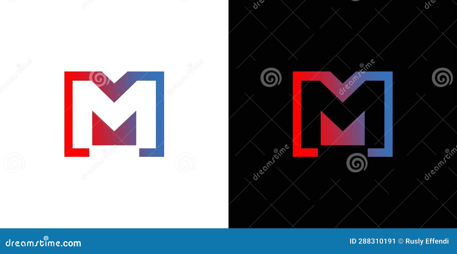 Modern and Strong M Logo Design Stock Illustration - Illustration of ...