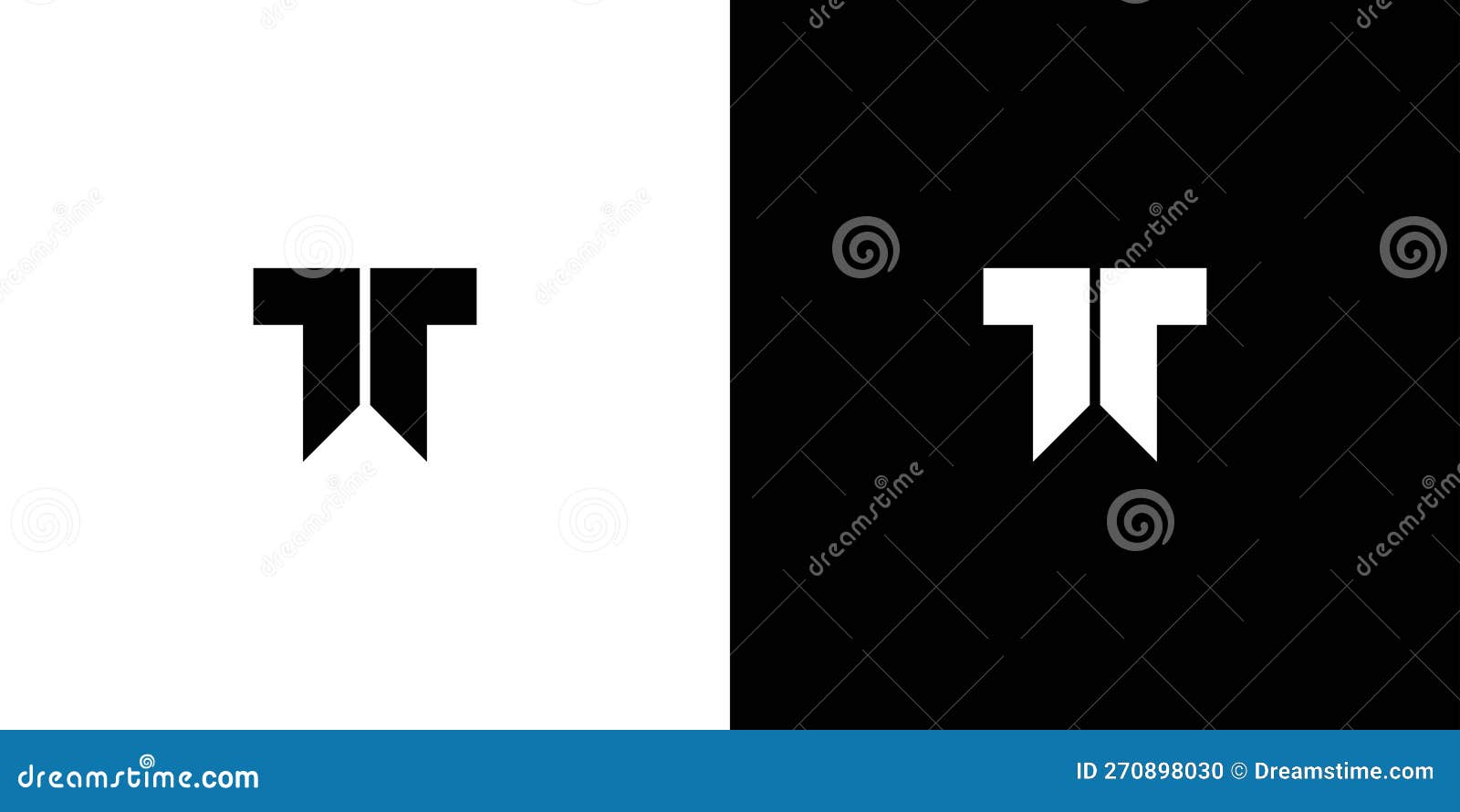 Modern and Strong Letter T Initials Logo Design Stock Vector ...