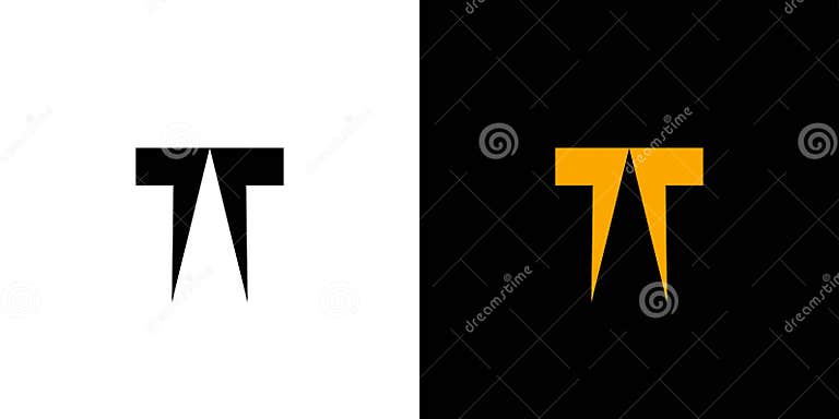 Modern and Strong T Road Logo Design Stock Illustration - Illustration ...