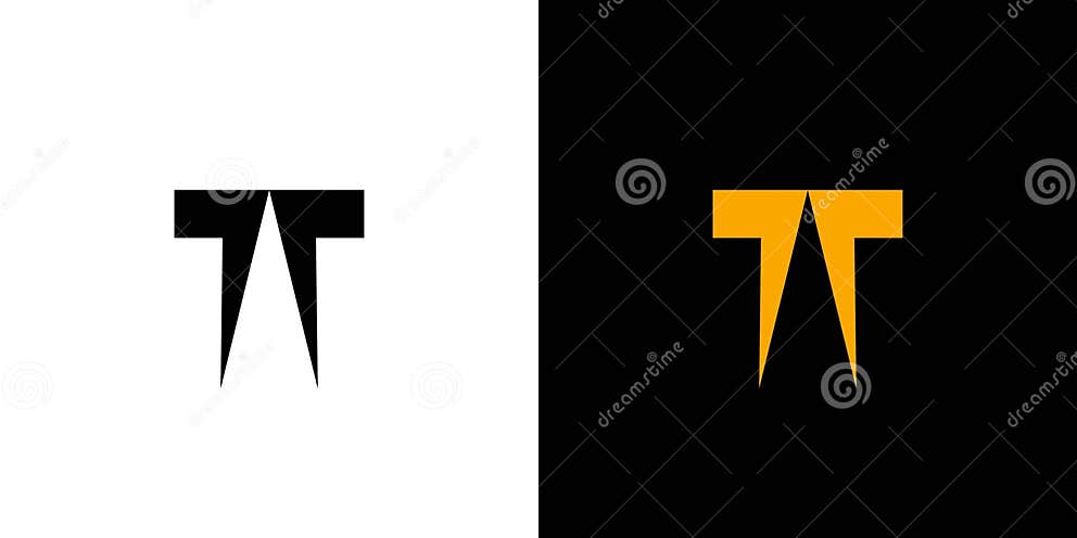 Modern and Strong T Road Logo Design Stock Illustration - Illustration ...