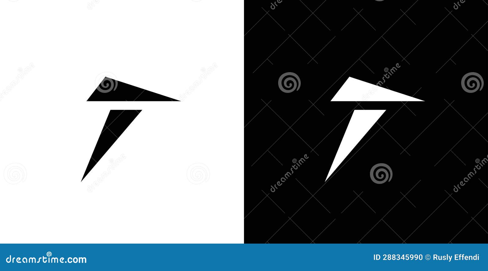 Modern and Strong T Logo Design Stock Vector - Illustration of line ...