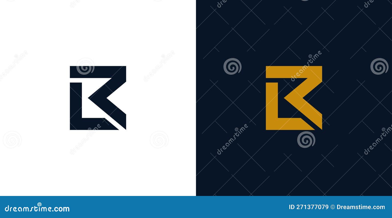 Modern and Strong RL Logo Design Stock Vector - Illustration of ...