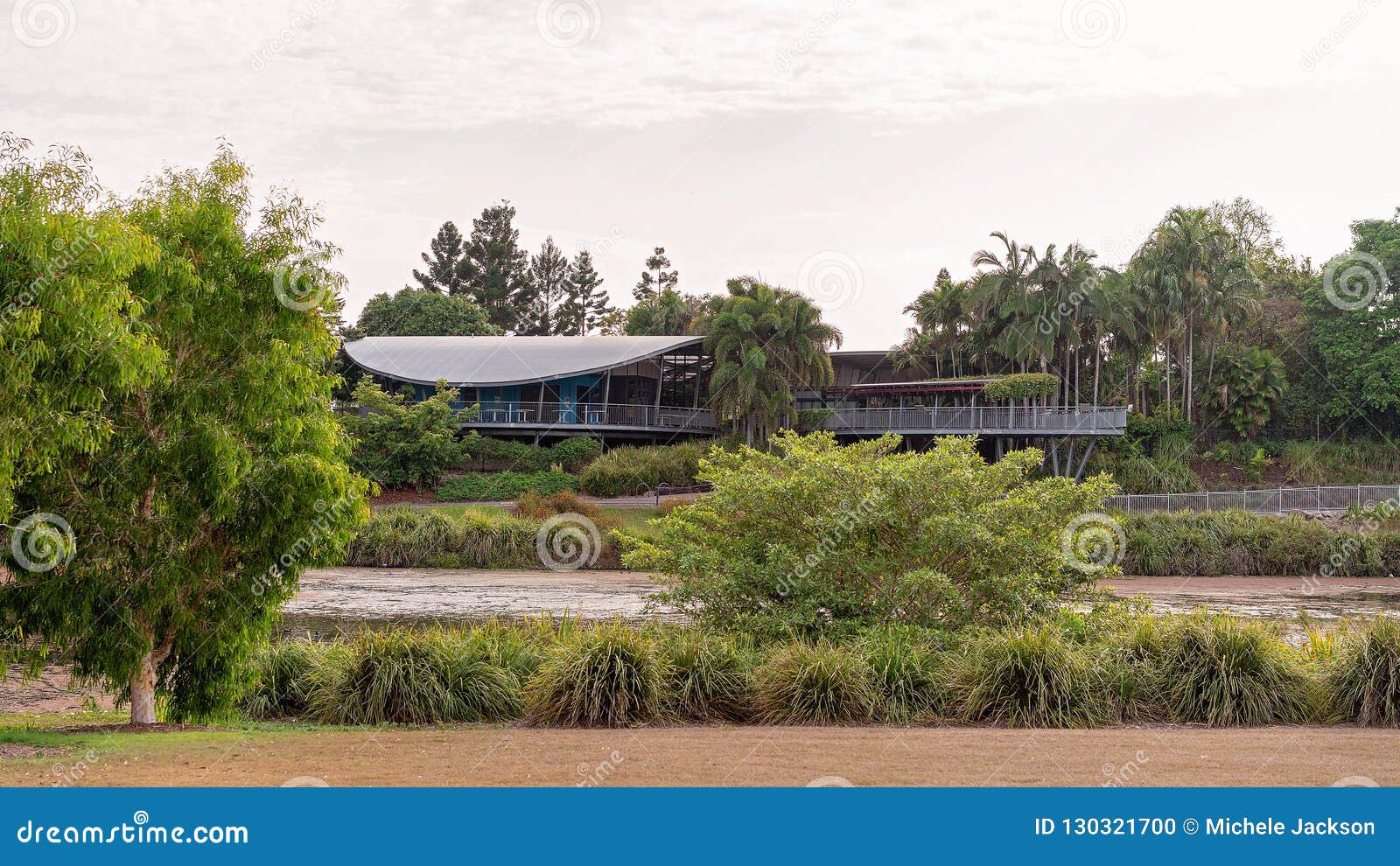 Modern Structure in Botanic Gardens Stock Photo - Image of outdoor ...