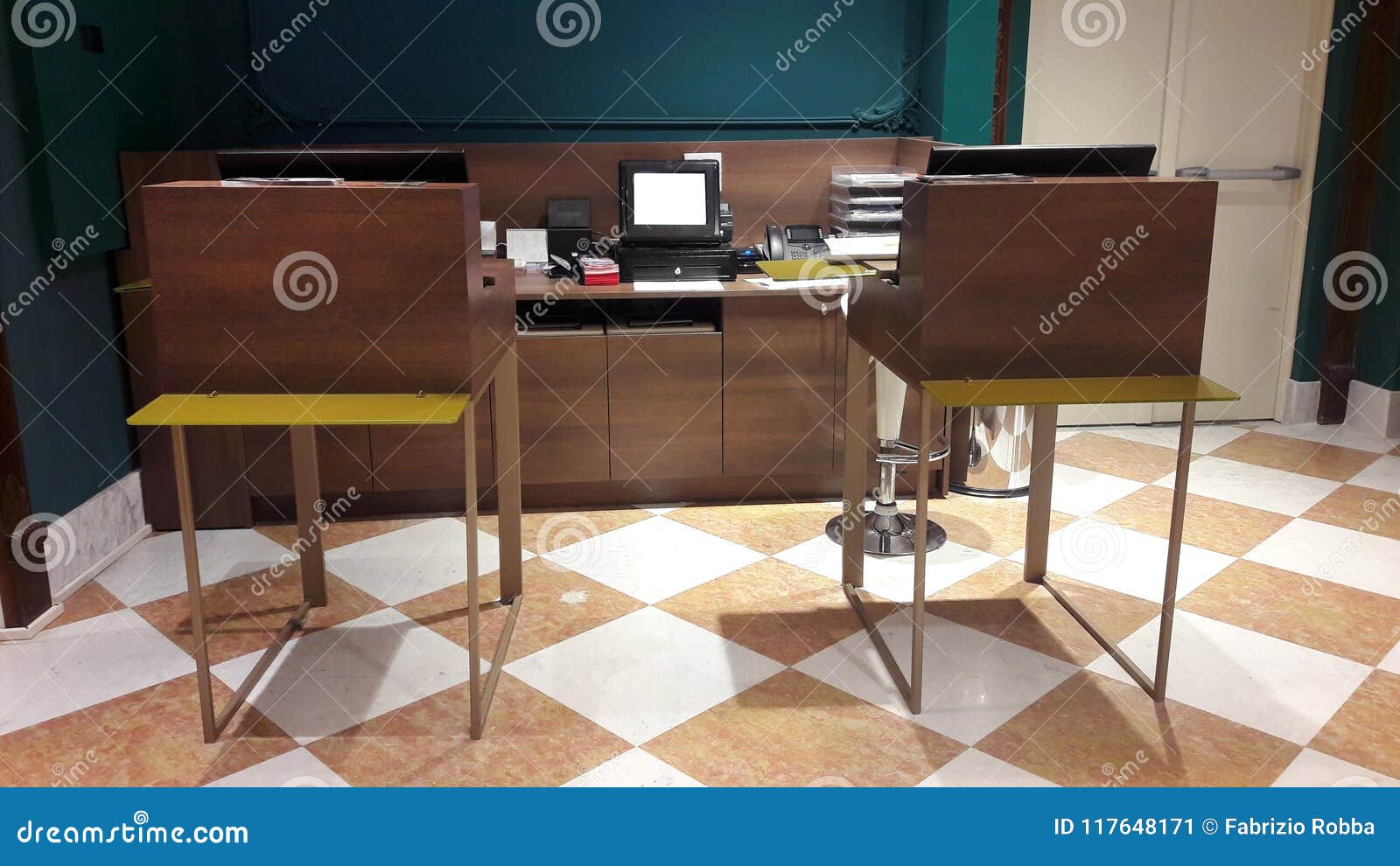 Modern Structure of a Reception Hotel. Stock Image - Image of light ...