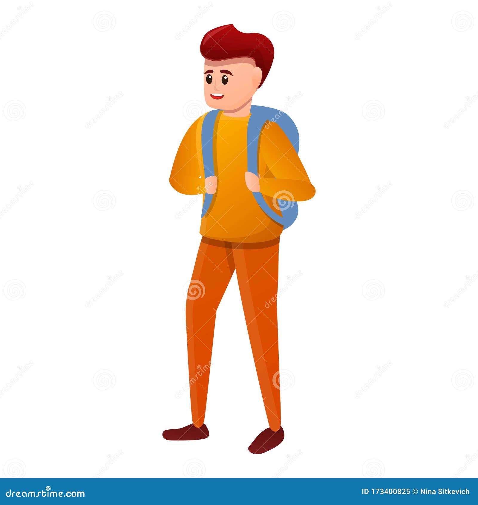 Modern Student - Vector Cartoon People Character Constructor ...